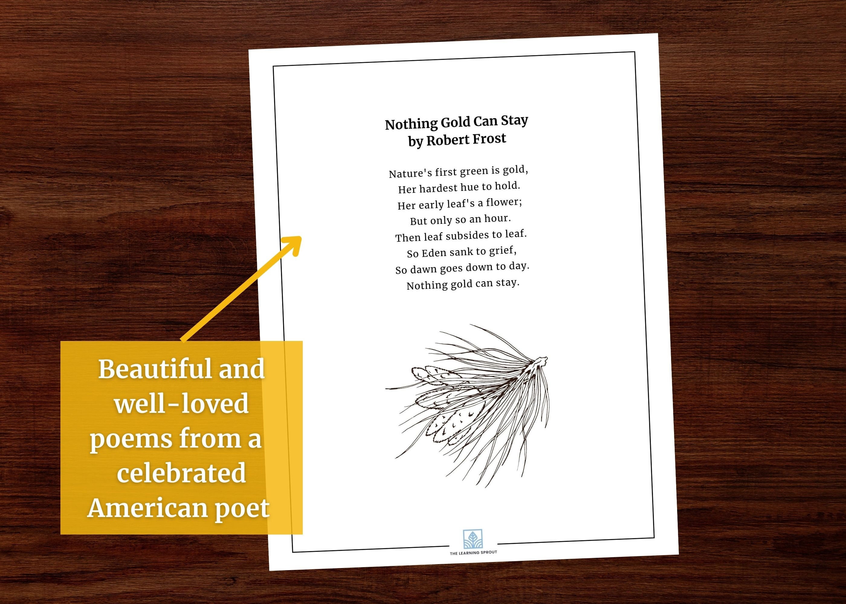 Robert Frost Poetry Copywork / Poem Handwriting / Penmanship ...