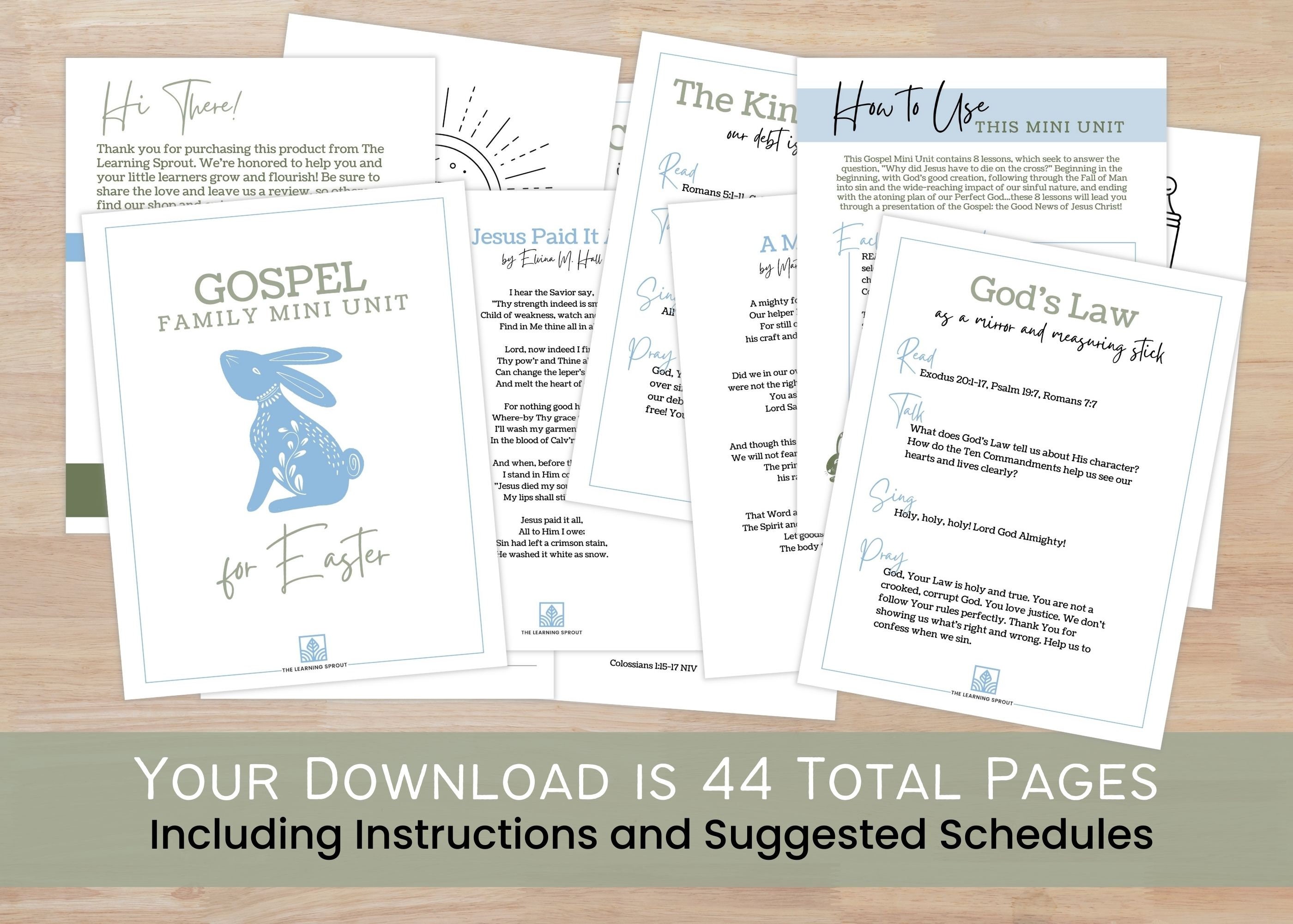 Easter Gospel Unit Study Printable Christian Children's Ministry ...