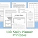 Unit Study Planner Printable / Academic Planner / Homeschool Lesson ...