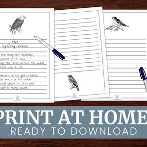 Emily Dickinson Poetry Copywork / Poem Handwriting / Penmanship ...