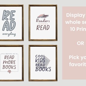 Reading Educational Prints / Bookworm Classroom Poster / Library Poster ...