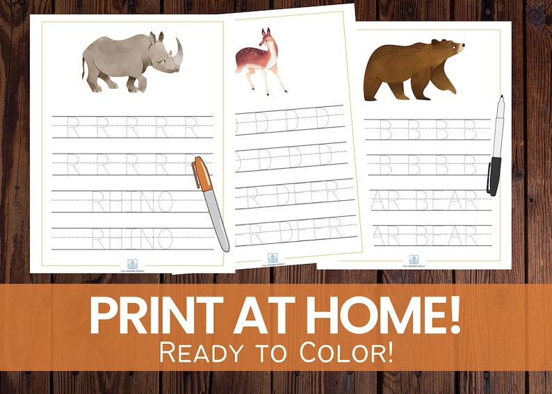 Tracing Preschool Worksheets Handwriting Printable Bundle - Etsy