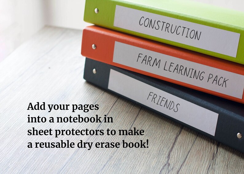 Construction Learning Printable Pack / Truck Quiet Book / Excavator ...