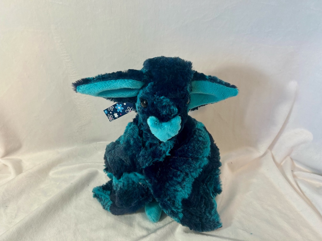 Blue Raspberry Slushie Bat Plush Weighted Kawaii Stuffed Animal Cute ...