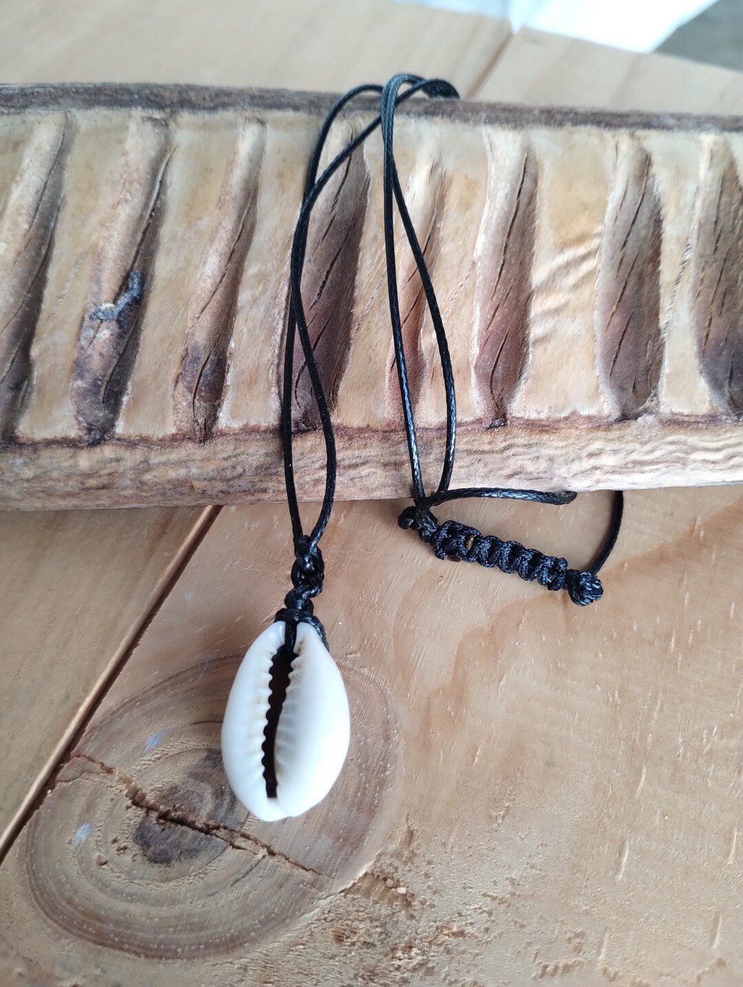 Cowrie Shell Necklace for Men, Real Shell, Fine Adjustable Natural ...