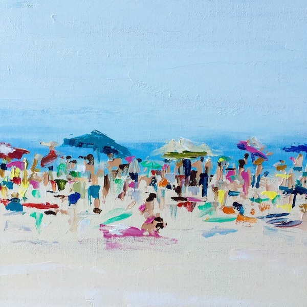 Beach Scene Painting - Etsy