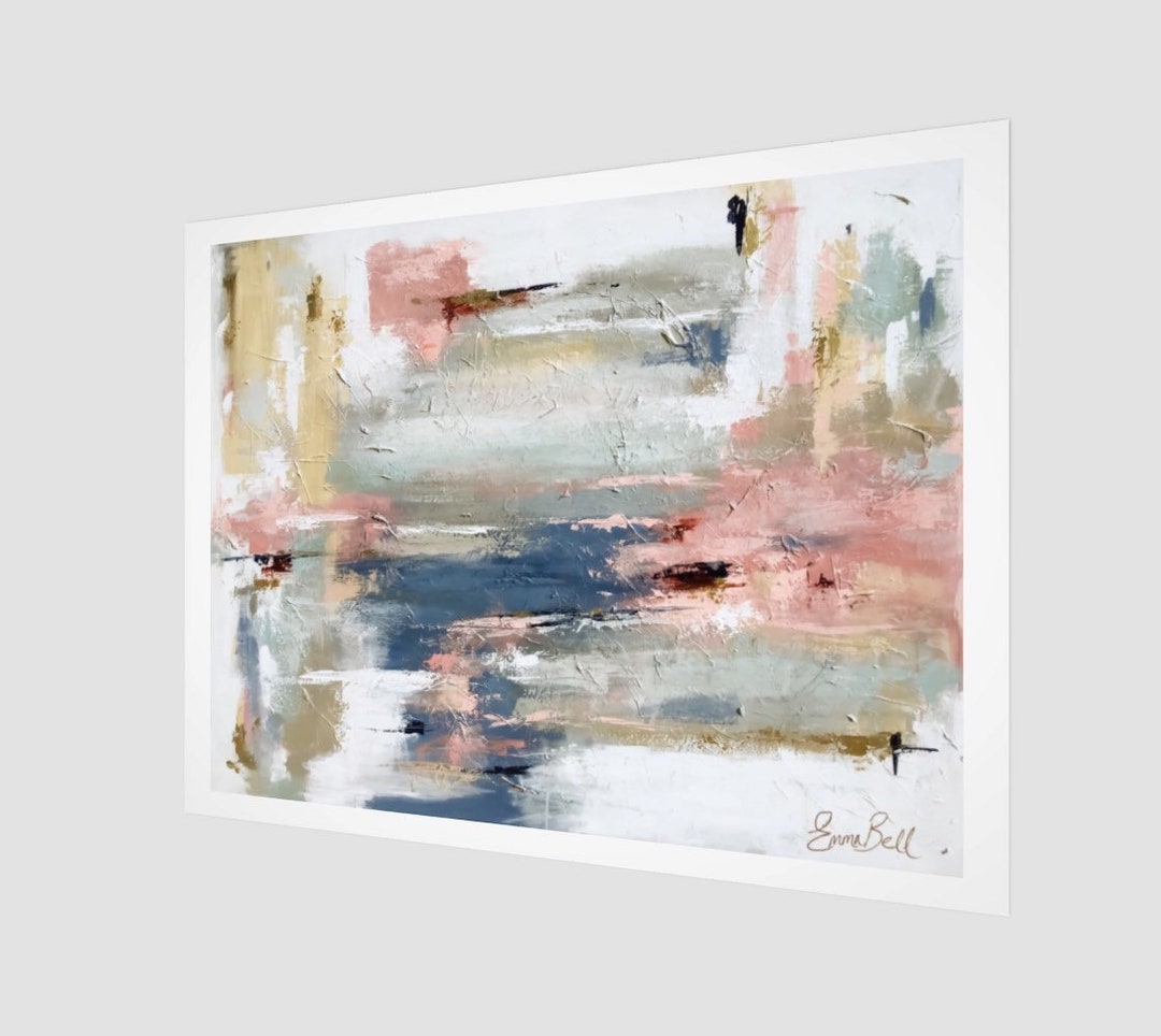 Abstract Landscape Art Print | Modern Floral Wall Decor - Etsy