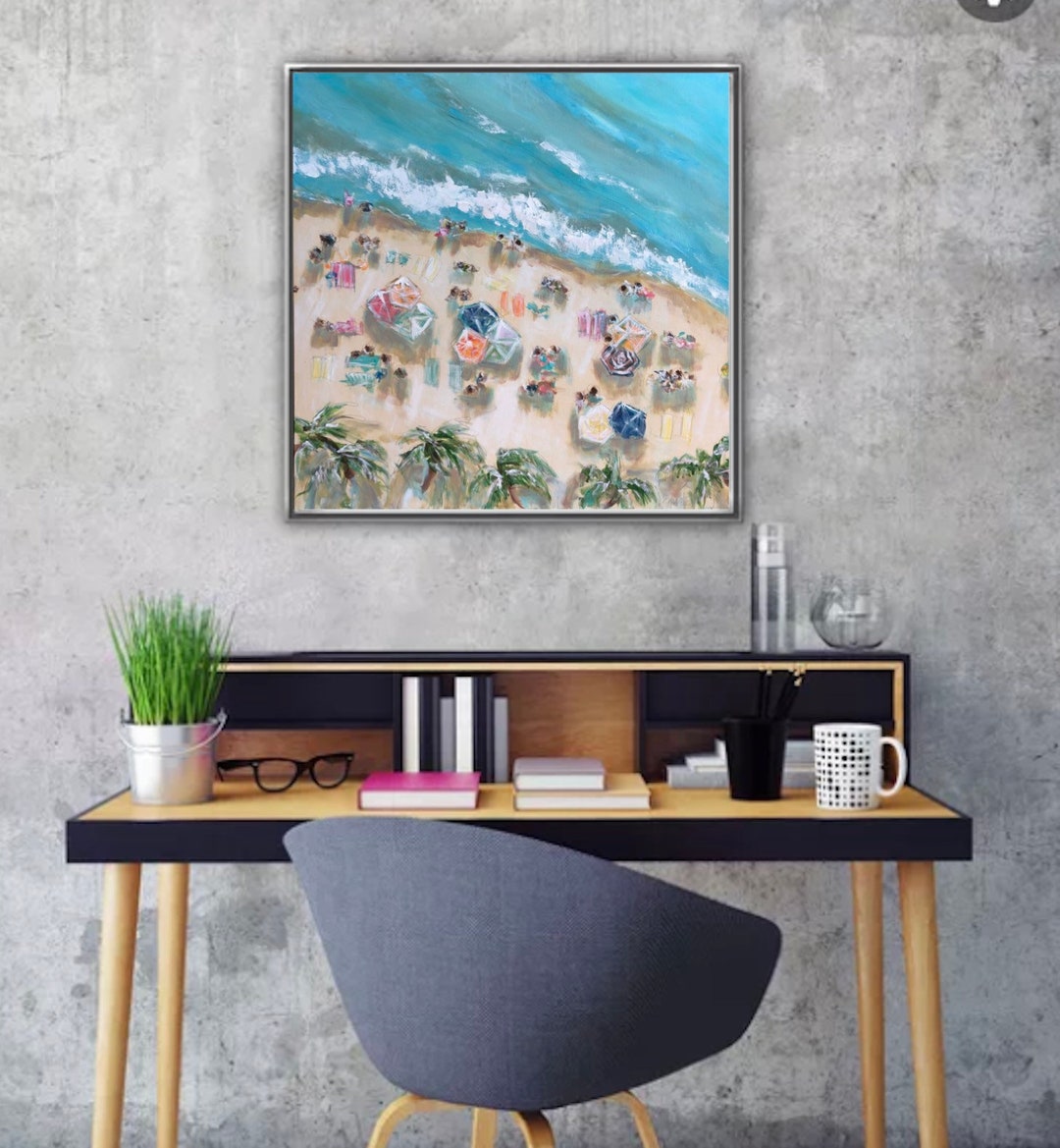 Beach Scene Canvas Painting Multiple Sizes Beach Life Ocean Photography ...