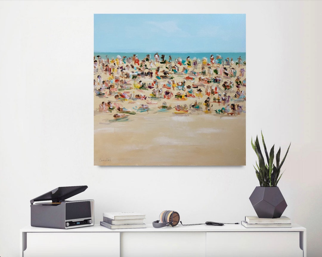 Beach Scene Canvas Painting Multiple Sizes Beach Life Ocean Photography ...