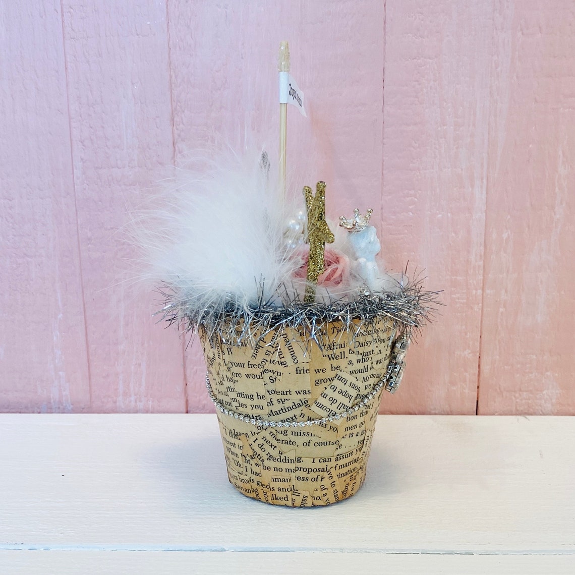 Altered Peat Pot Joyeux Anniversaire French Happy Birthday - Etsy