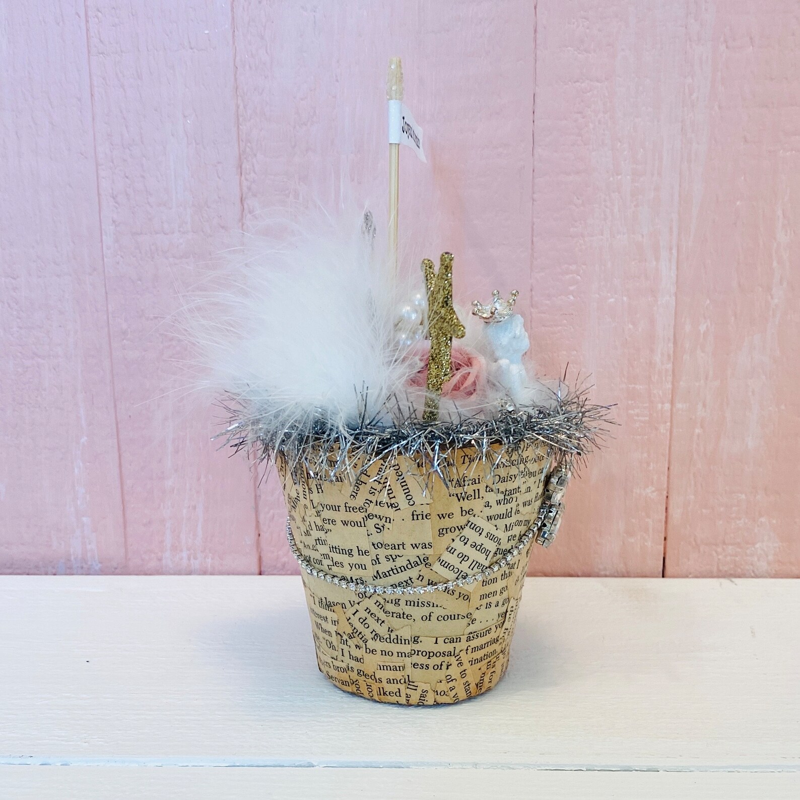 Altered Peat Pot Joyeux Anniversaire French Happy Birthday - Etsy