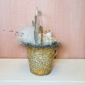 Altered Peat Pot Happy Birthday Vintage Style Altered Peat Pot Birthday ...