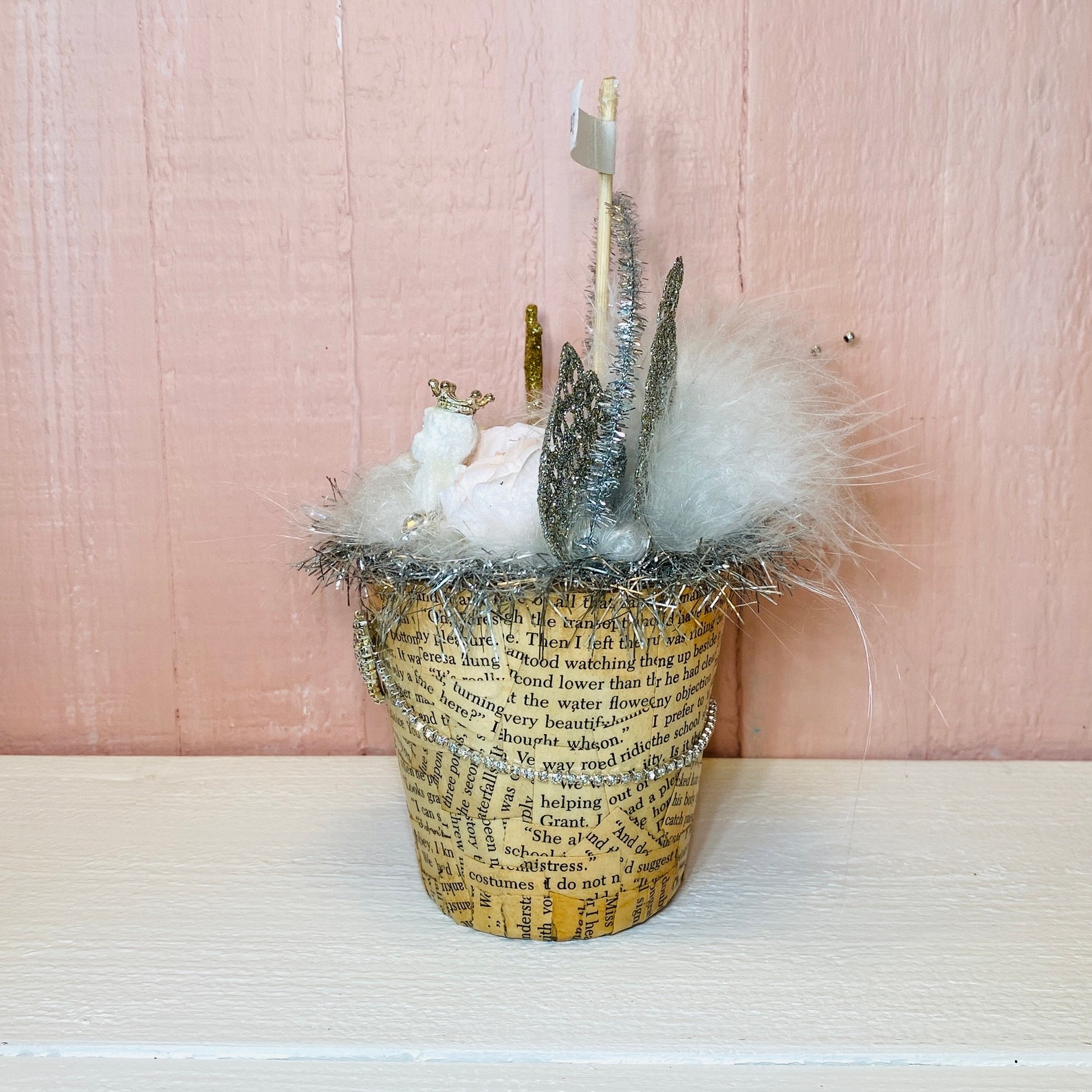 Altered Peat Pot Happy Birthday Vintage Style Altered Peat Pot Birthday ...