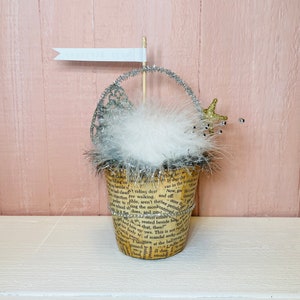 Altered Peat Pot Happy Birthday Vintage Style Altered Peat Pot Birthday ...