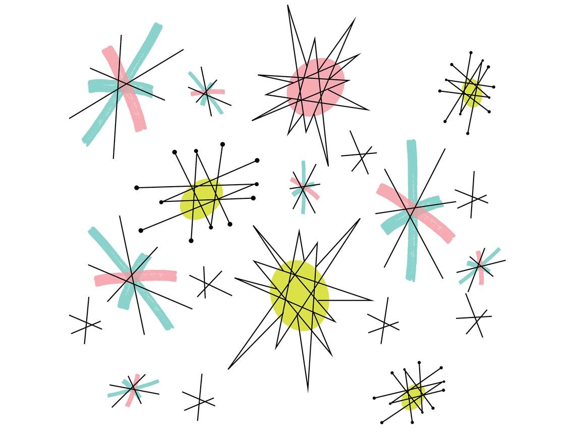 Atomic Retro 50s Design Clipart Download Vector - Etsy