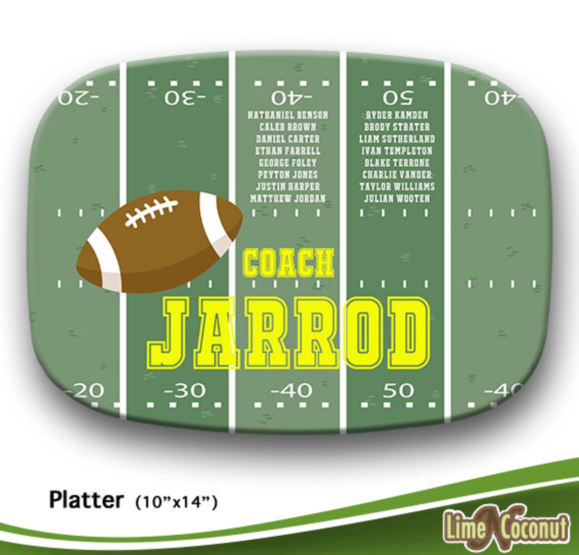 Football Platter, Superbowl Inspired, Melamine Serving Dish ...