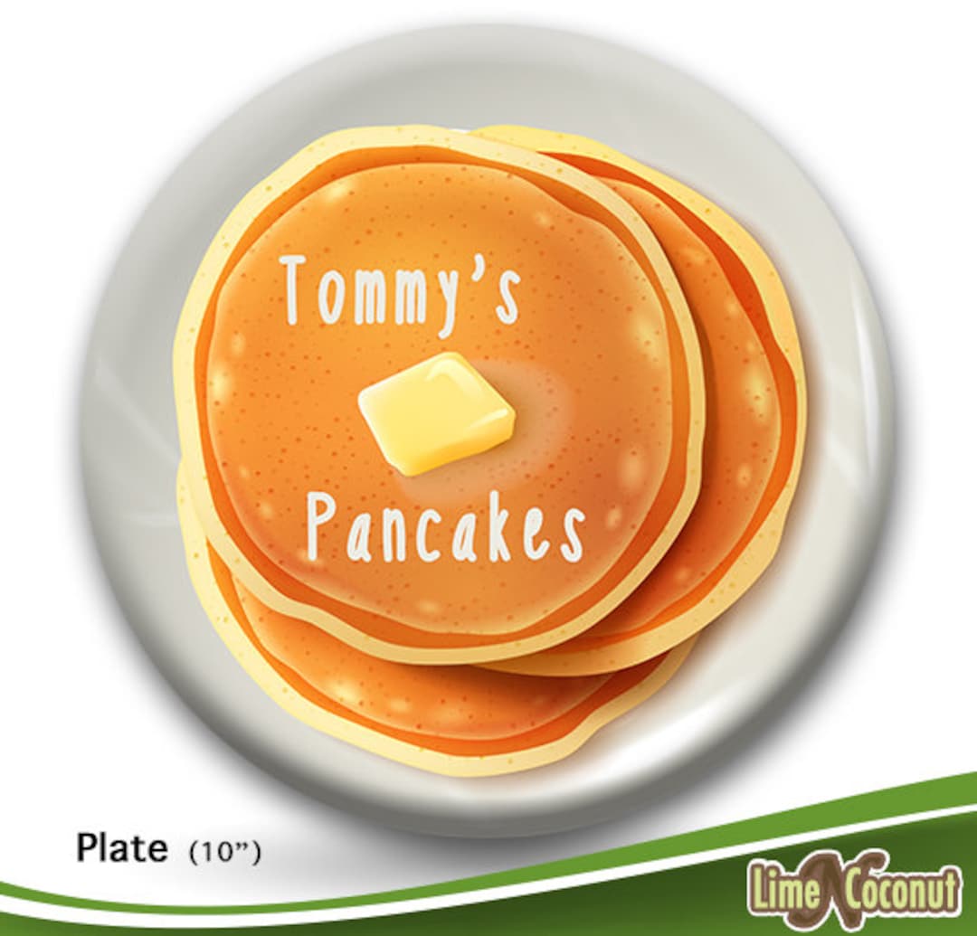 Pancake Plate Pancake Bowl Pancake Place Setting - Etsy