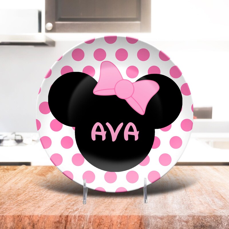 Minnie Mouse Plate - Etsy