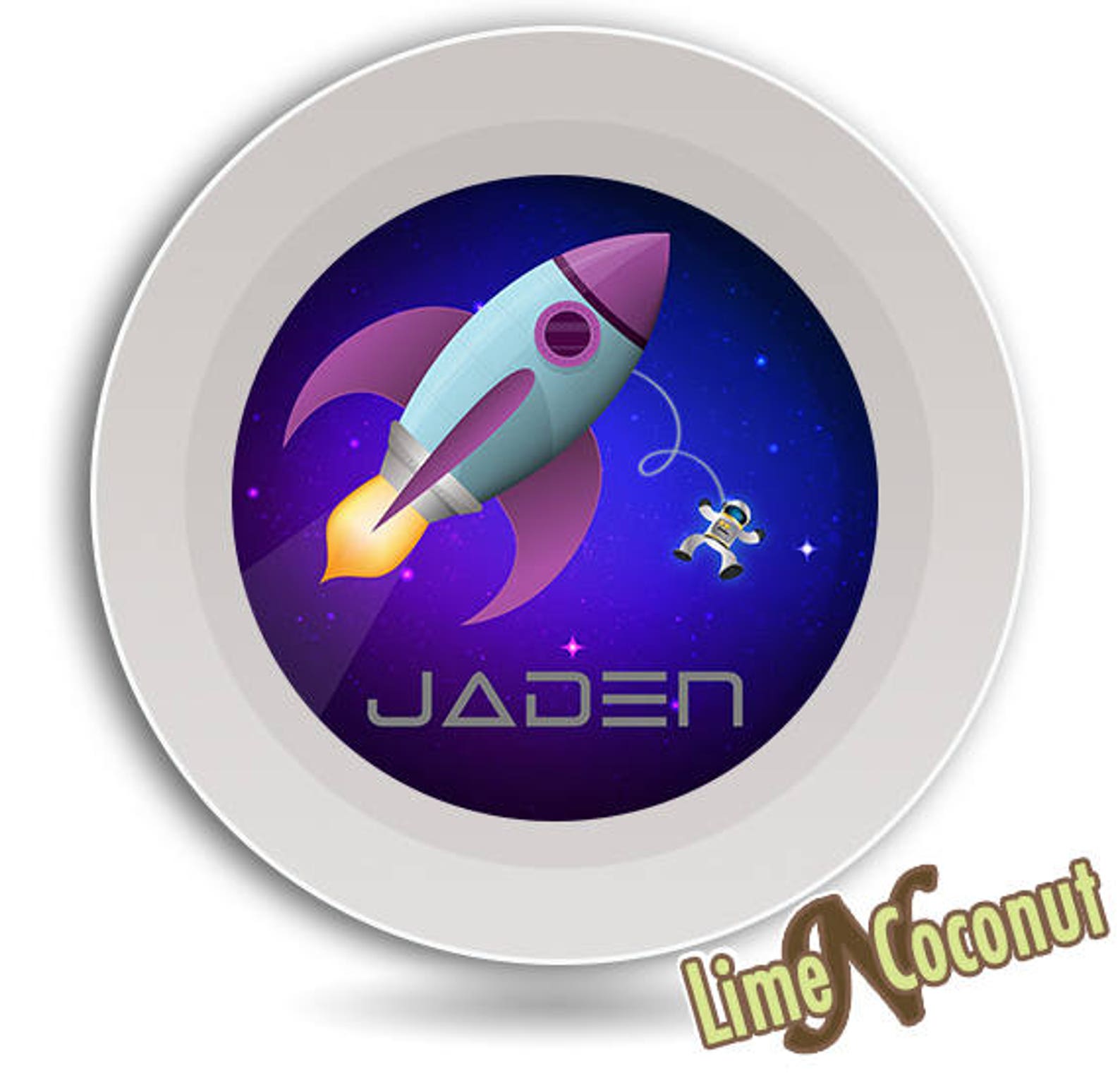 PLATE Spaceship Tableware Melamine Plate & Bowl Rocket Ship Dinnerware ...