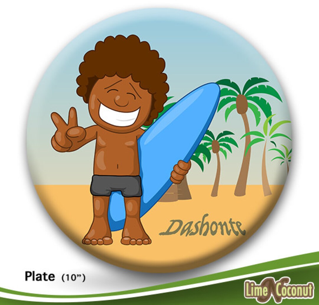 Choose Your Surfer Boy PLATE, Baby Tableware, Surfing Plate and Bowl ...