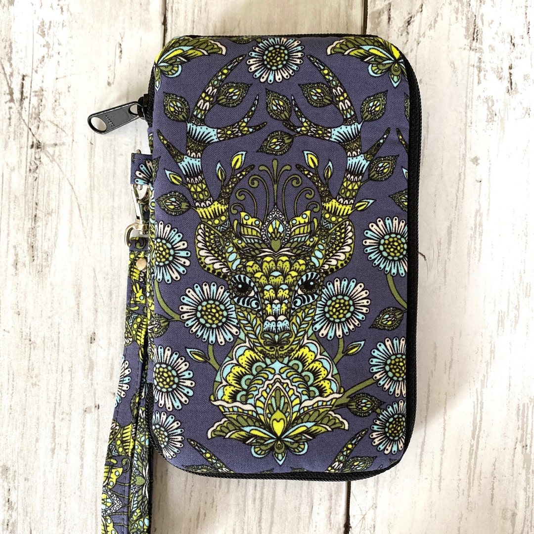 Day Trip Wallet in Tula Pink Moonshine Deer Fabric - Etsy