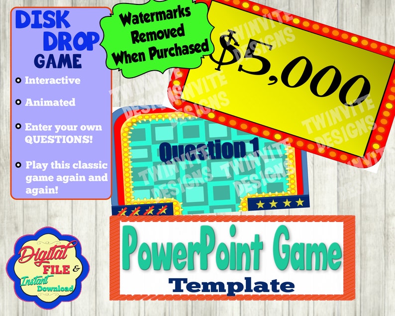 Disk Drop Powerpoint Game Template, Interactive Game, Review Game ...