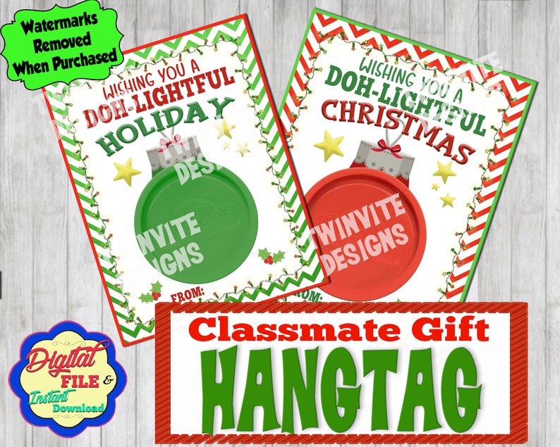 Christmas Holiday Hangtag Wishing You a Dohlightful Xmas - Etsy