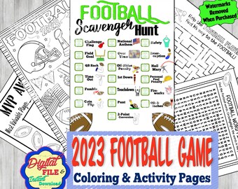 Football Scavenger Hunt Printable - Etsy