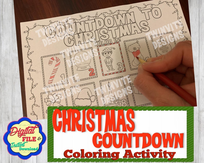 Christmas Countdown Activity Advent Calendar Holiday | Etsy