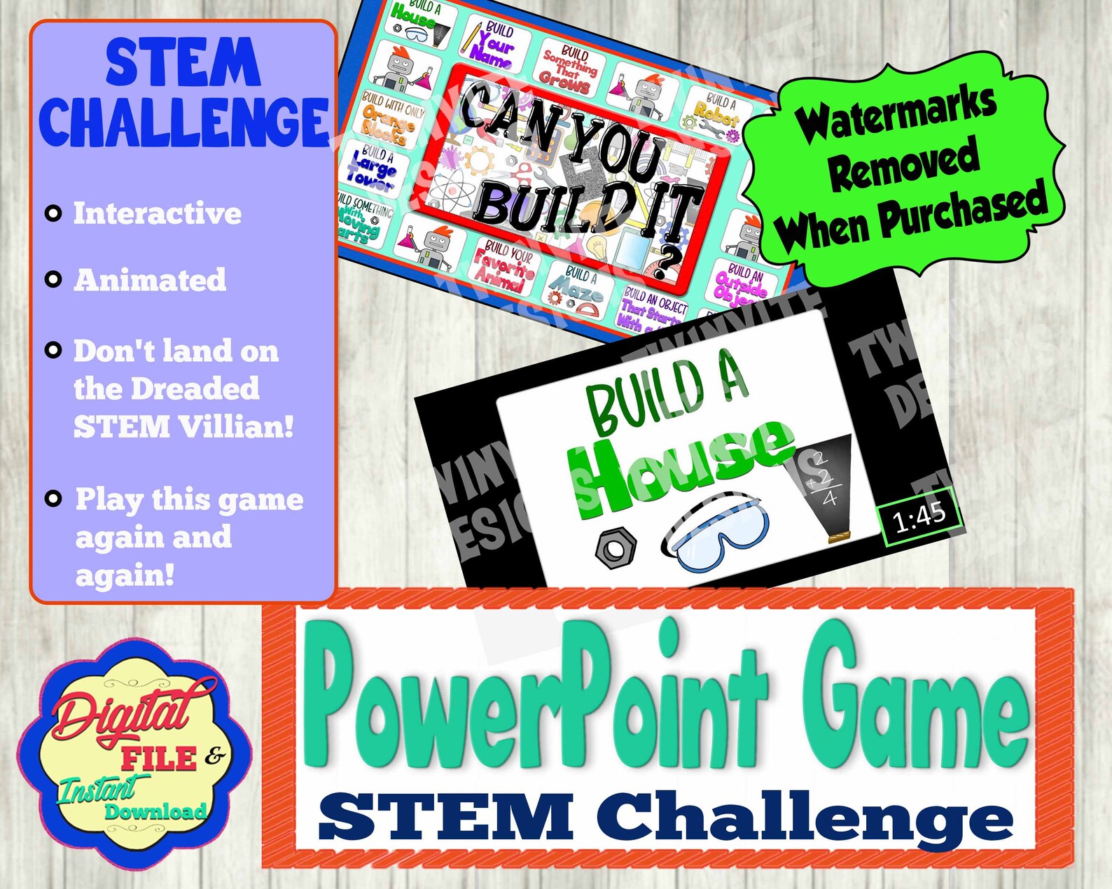 STEM Challenge Powerpoint Game, STEAM Interactive Game, Zoom Virtual ...