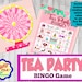Tea Party Bingo Activity Game 20 Unique BINGO Cards - Etsy