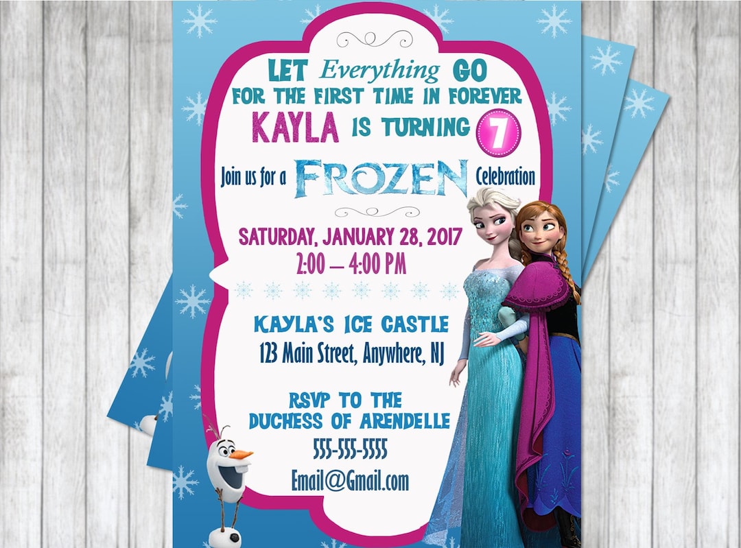 Frozen Birthday Invitation / Twins or Siblings / Anna And/or Elsa Party ...