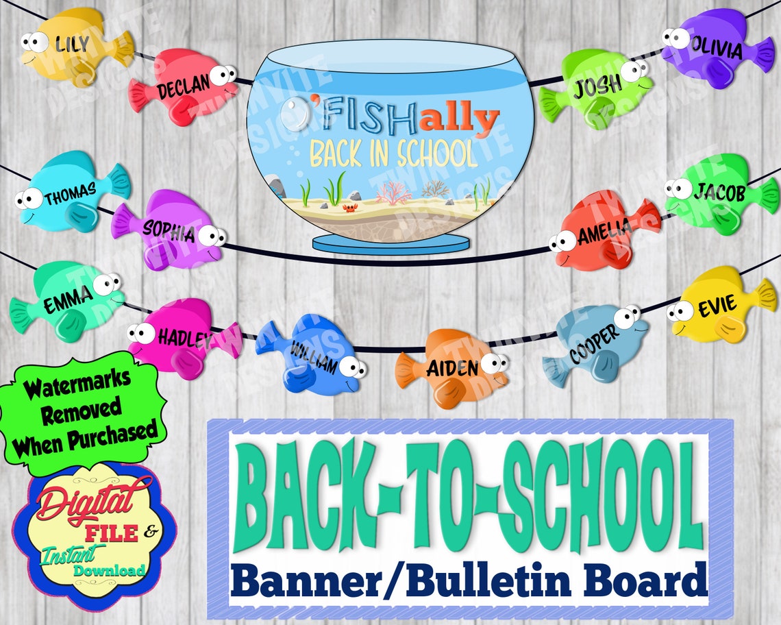 Officially Back to School Bulletin Board Ofishally Banner - Etsy