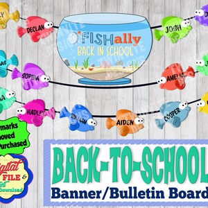 Officially Back to School Bulletin Board, Ofishally Banner Garland ...