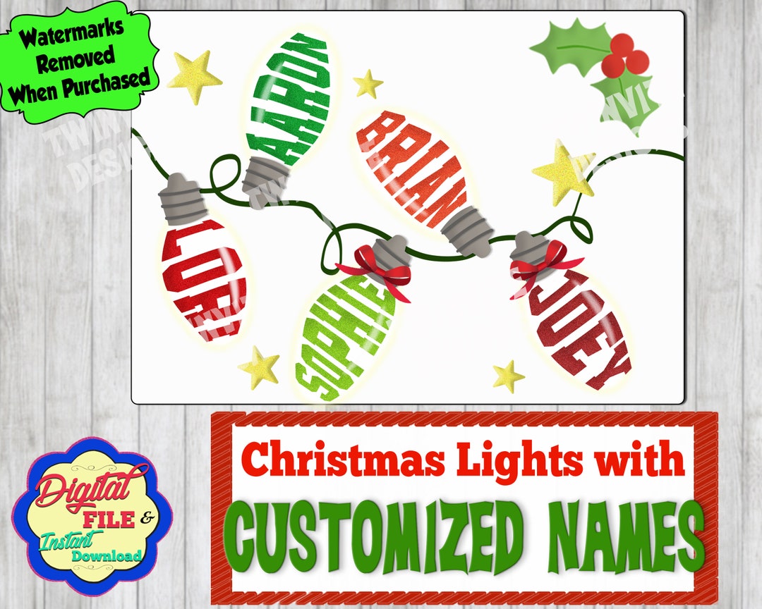 Family Name Christmas Lights, Put Your Family's Name on Holiday Lites ...