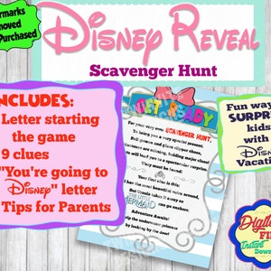 Princess Scavenger Hunt, Vacation Reveal, Treasure Hunt Clues, You’re ...