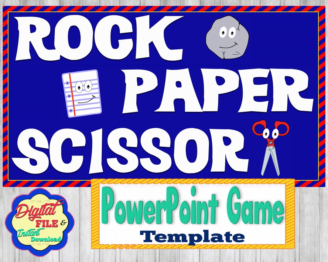 Rock, Paper, Scissor Powerpoint Game Template / Interactive Game / Digital / Instant Download ...