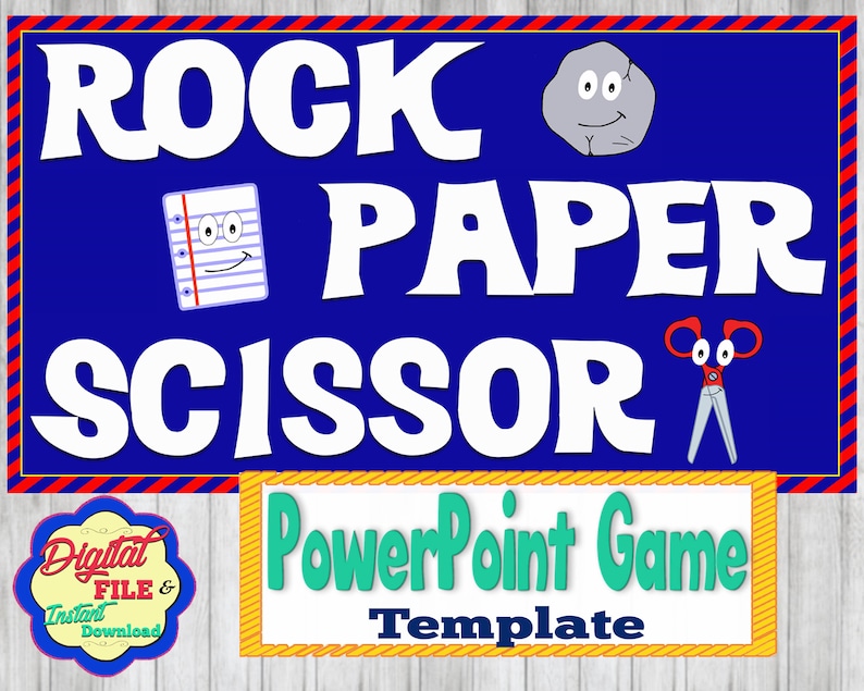 Rock, Paper, Scissor Powerpoint Game Template / Interactive Game ...