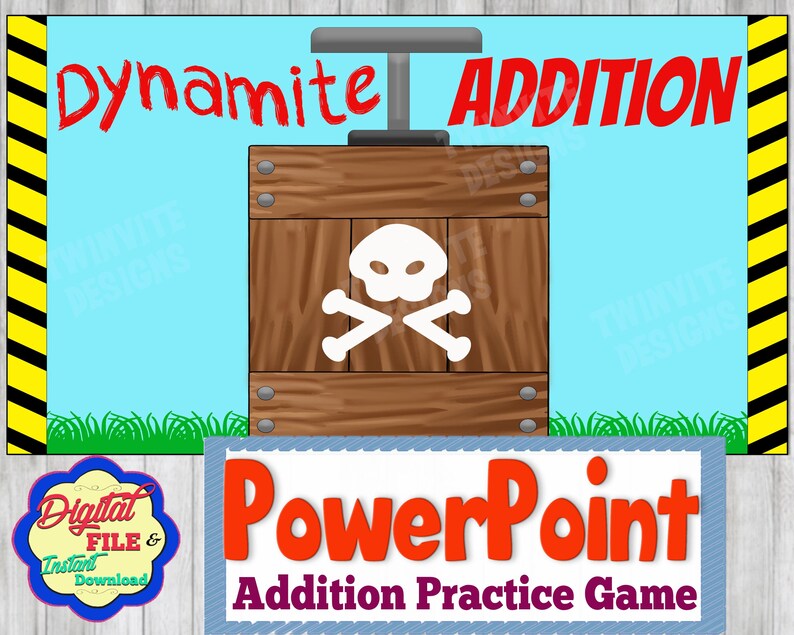 Dynamite Addition Powerpoint Game Template, Math Adding Practice Fun ...