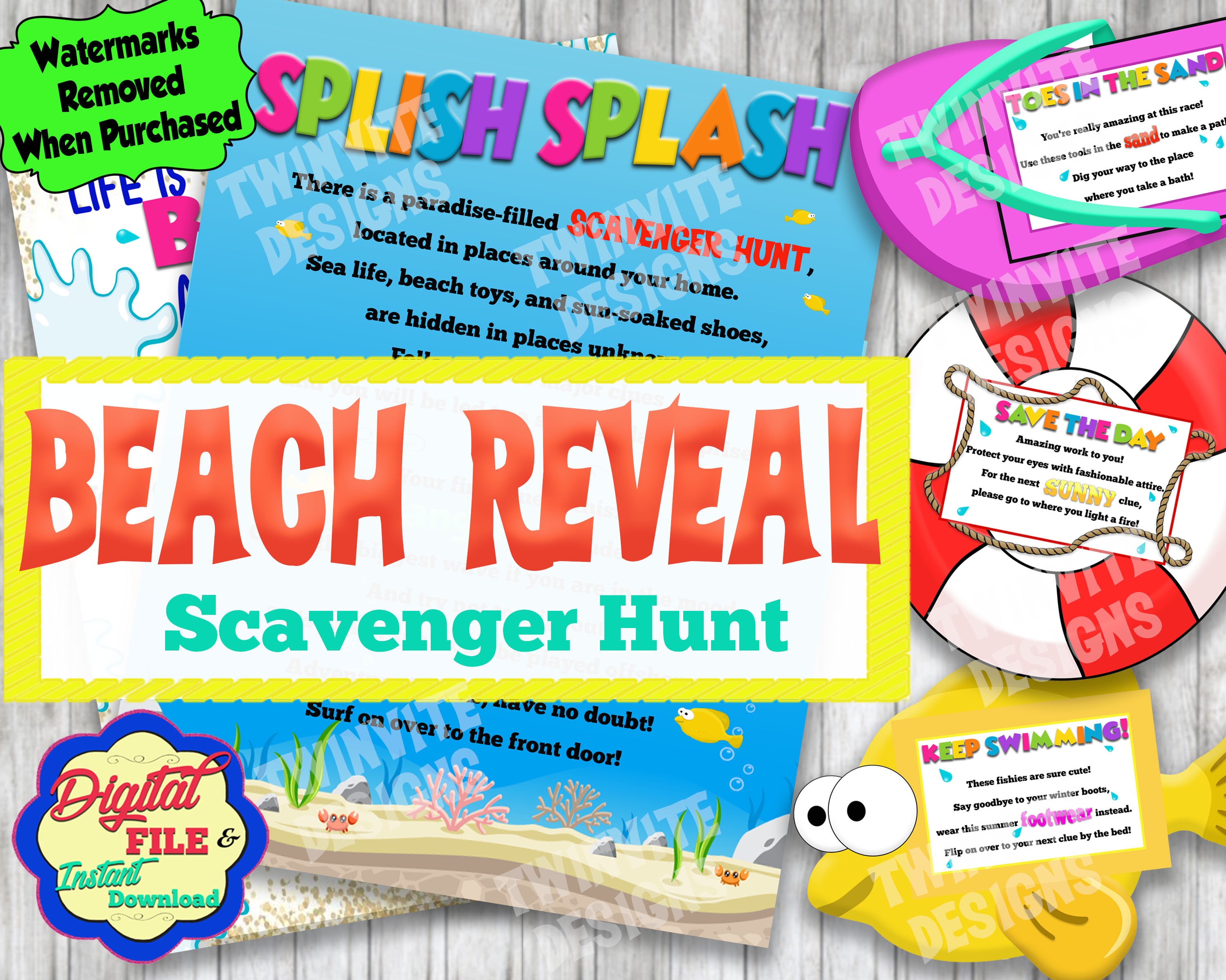 Beach Trip Scavenger Hunt, Vacation Reveal, You’re Going to the Beach ...