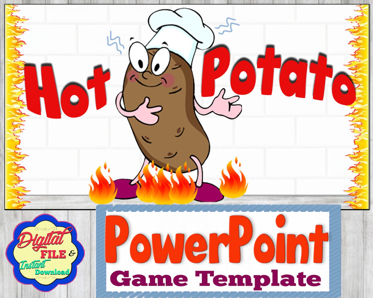 Hot Potato Powerpoint Game Template / Online Learning / Homeschool/ Fun ...