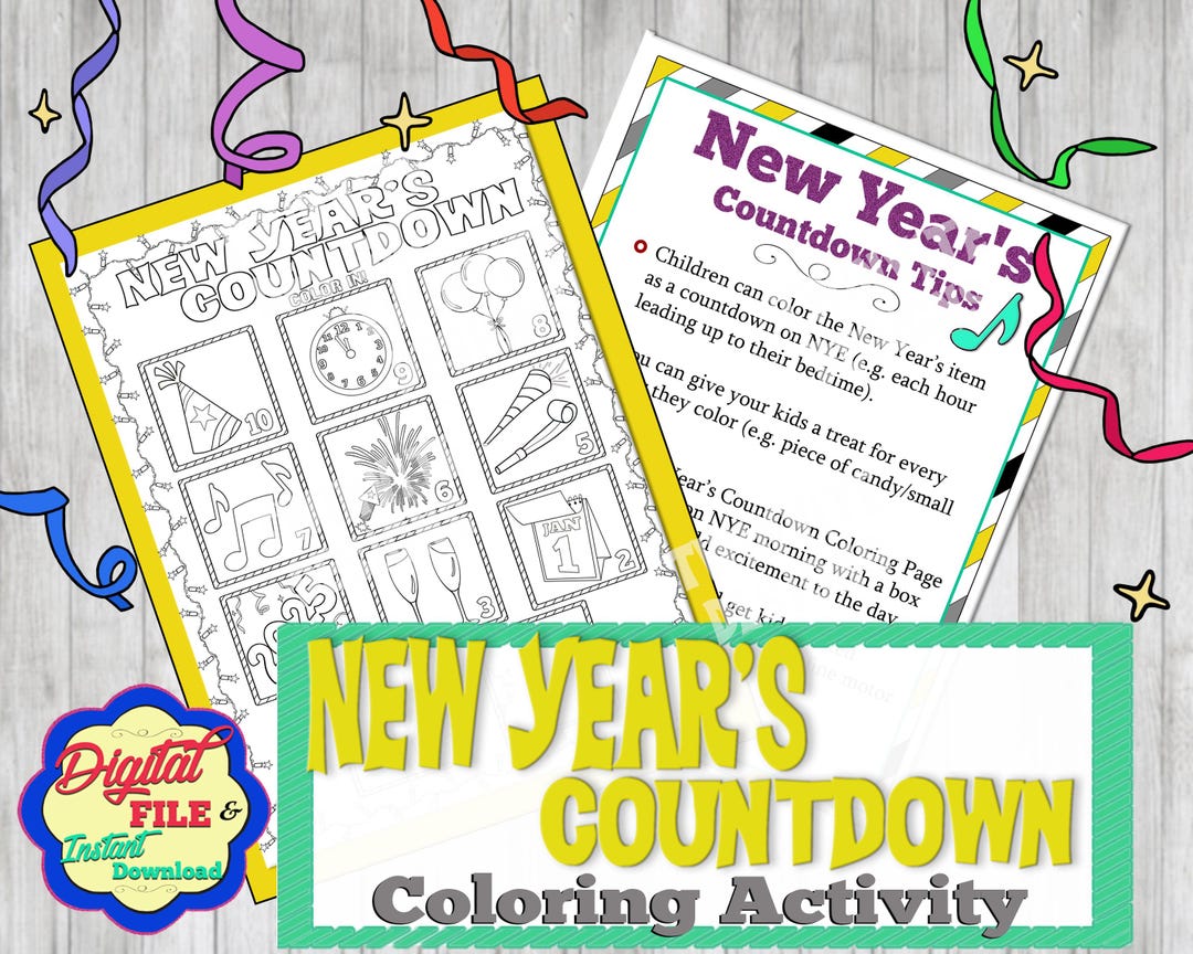 New Years Eve Countdown Idea for Kids, Ball Drop Fun Children, Hourly ...