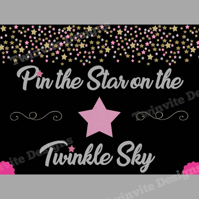 Twinkle Twinkle Little Star Party / Pin the Star on the - Etsy