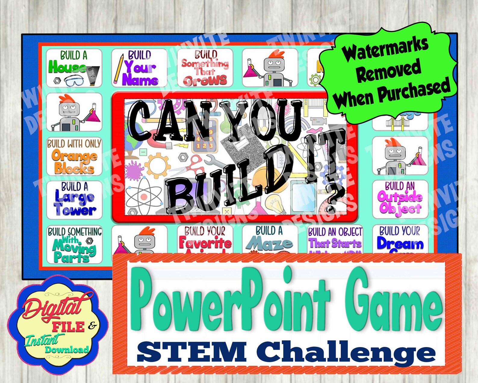 STEM Challenge Powerpoint Game, STEAM Interactive Game, Zoom Virtual ...