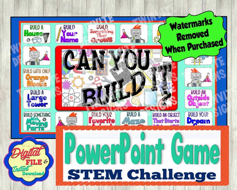 STEM Challenge Powerpoint Game, STEAM Interactive Game, Zoom Virtual ...