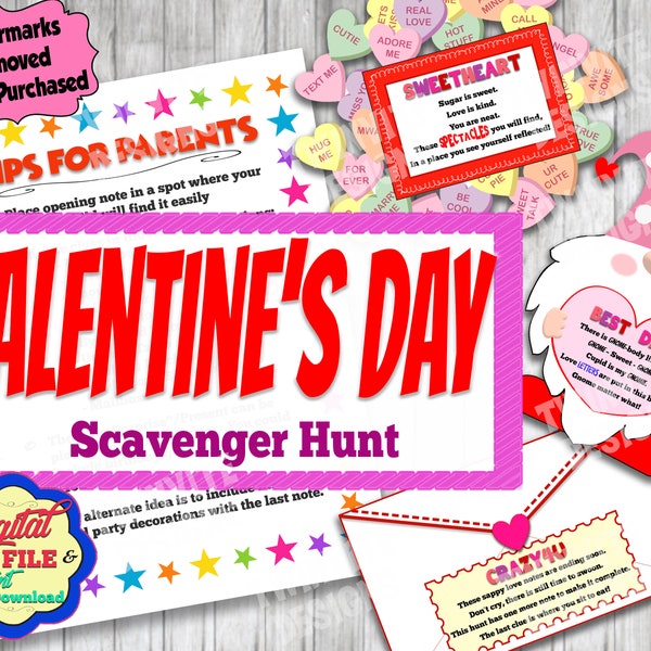 Outdoor Valentine Scavenger Hunt - Etsy