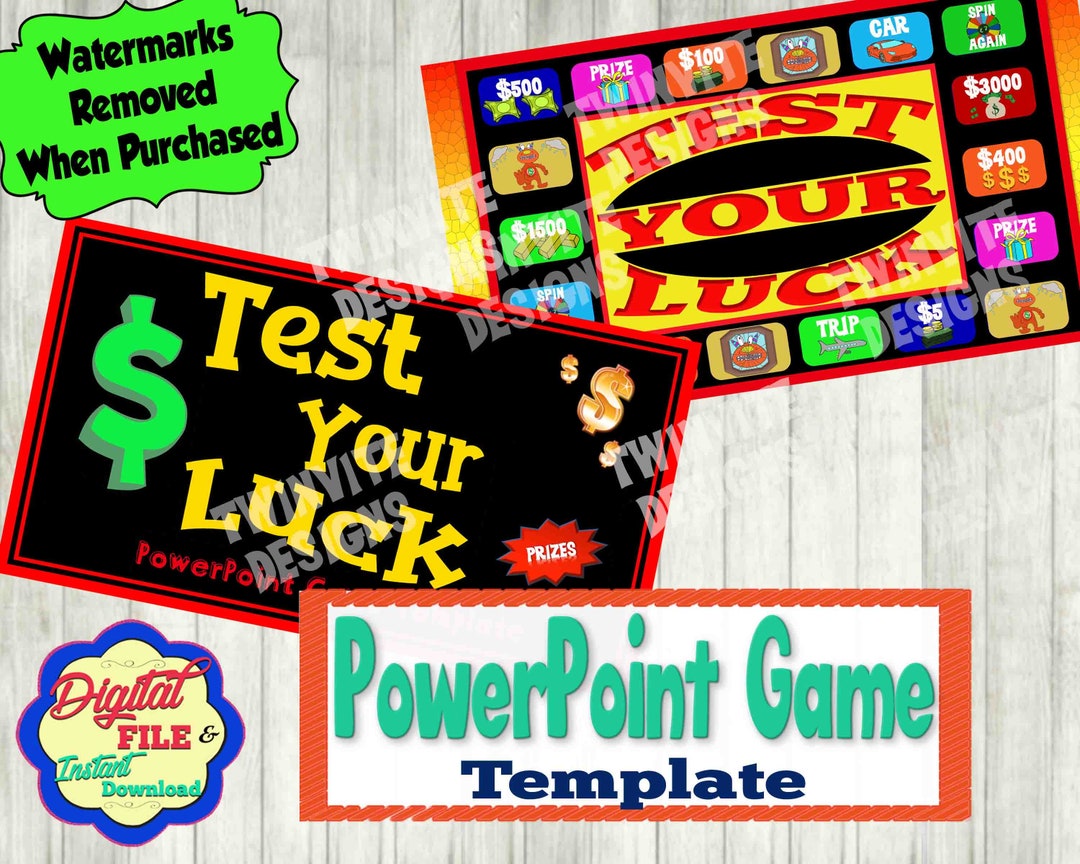 Test Your Luck Powerpoint Game Template, Interactive Game, Q&A Fun ...