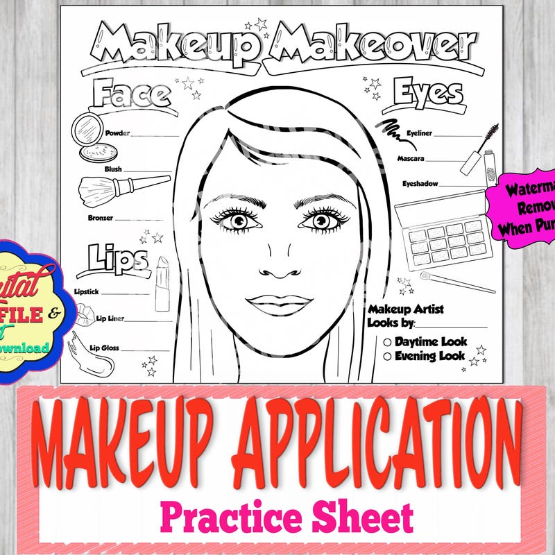 Make up Practice Sheets - Etsy