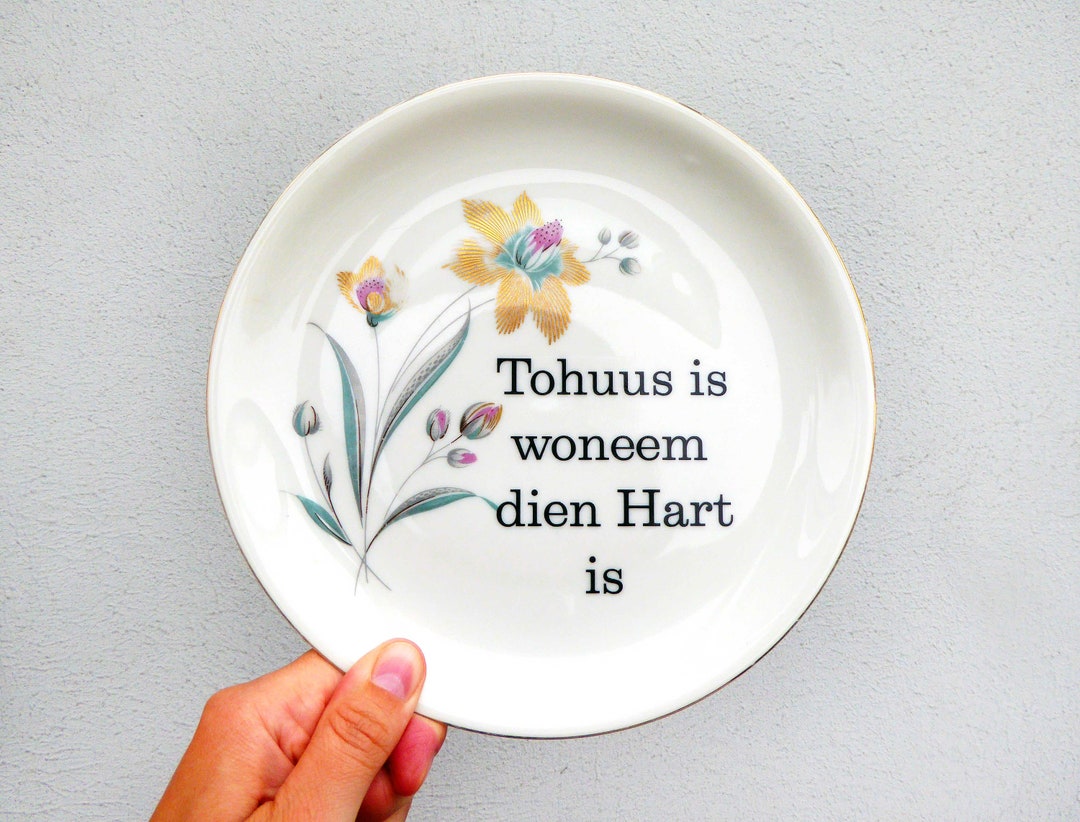 Wall Plate Tohuus Typo Vintage Deko Plate Flower Wall Deko Edg - Etsy