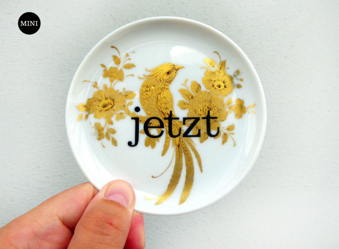 Wall Plate Jetzt 11cm Vintage Deko Plate Wall Deko Gold Edg Wall ...